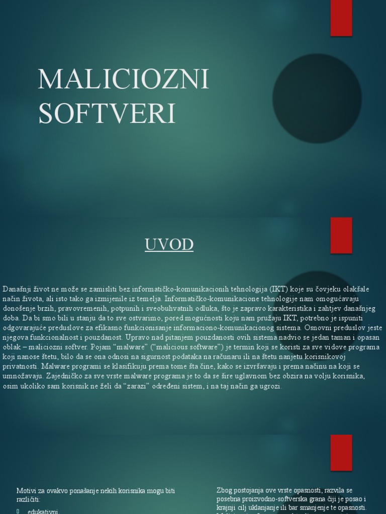 Maliciozni Softveri | PDF