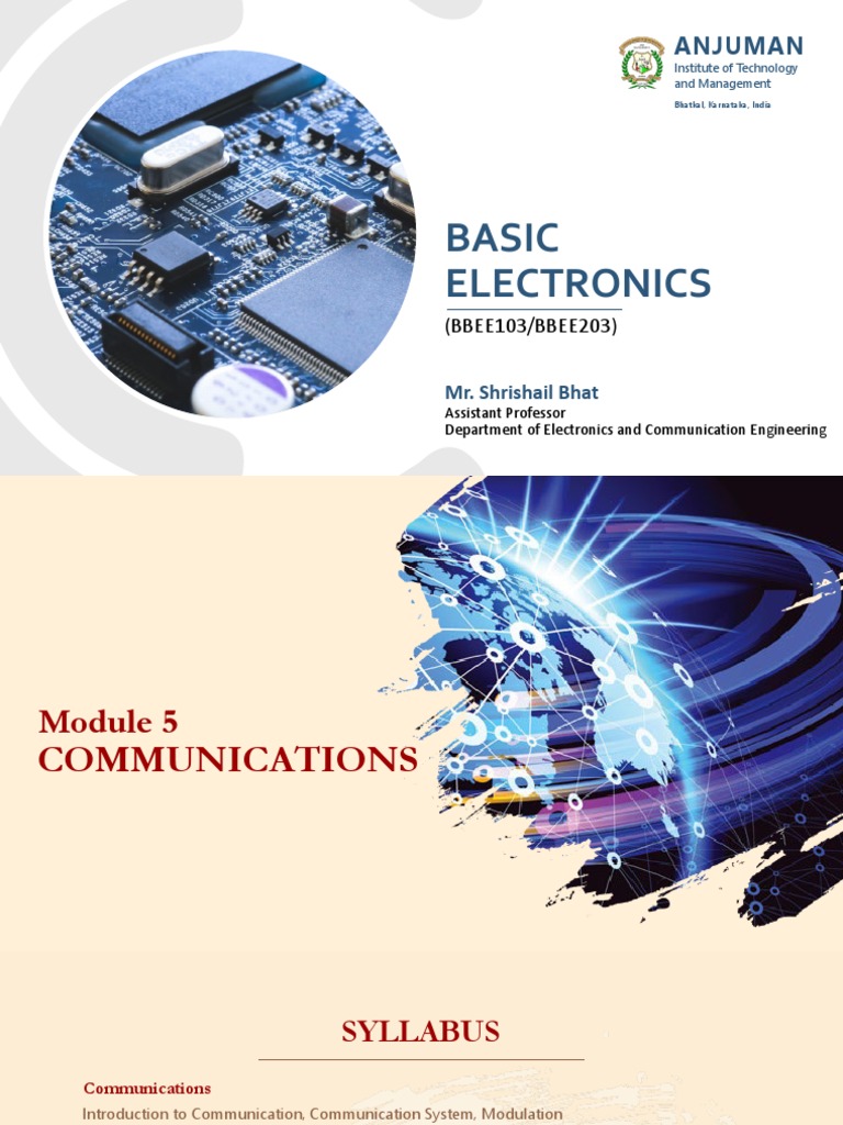 Basic Electronics (BBEE103/BBEE203) - Communications (Module 5) | PDF | Modulation | Electronic ...