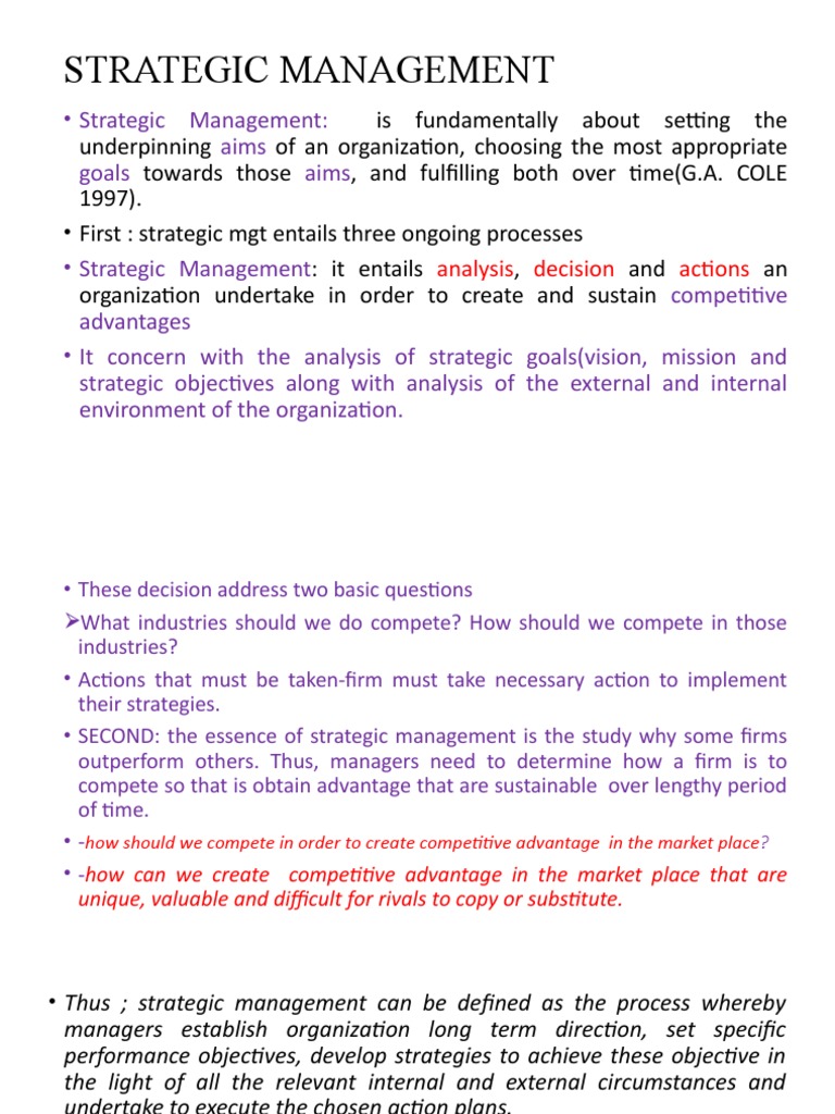 Strategic Management | PDF | Strategic Management | Marketing