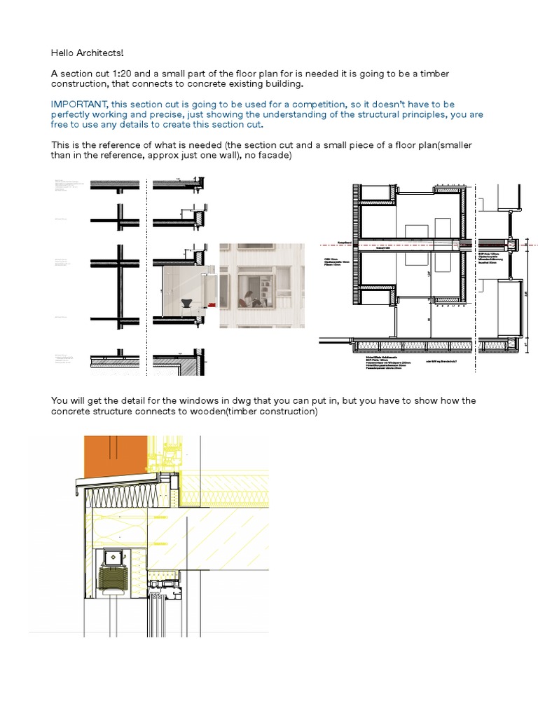 Section Cut for Timber-Concrete Connection | PDF | Technology & Engineering