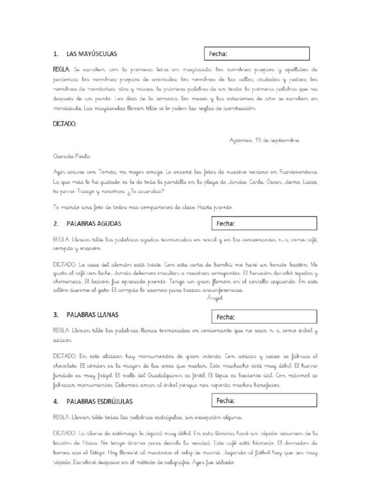 Lecturas Dictado | PDF