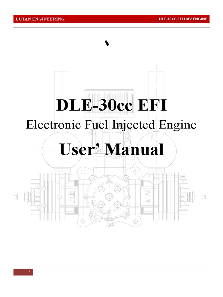DLE-30CC EFI Engine User Manual | PDF | Fuel Injection | Throttle