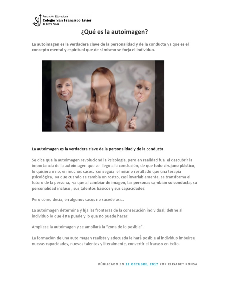 Definición y importancia de la autoimagen | PDF