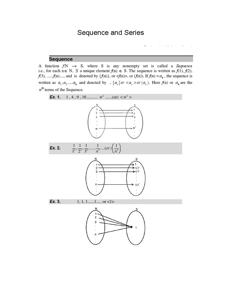 Sequence and Series | PDF | Sequence | Limit (Mathematics) Sequence and Series | PDF | Sequence | Limit (Mathematics)