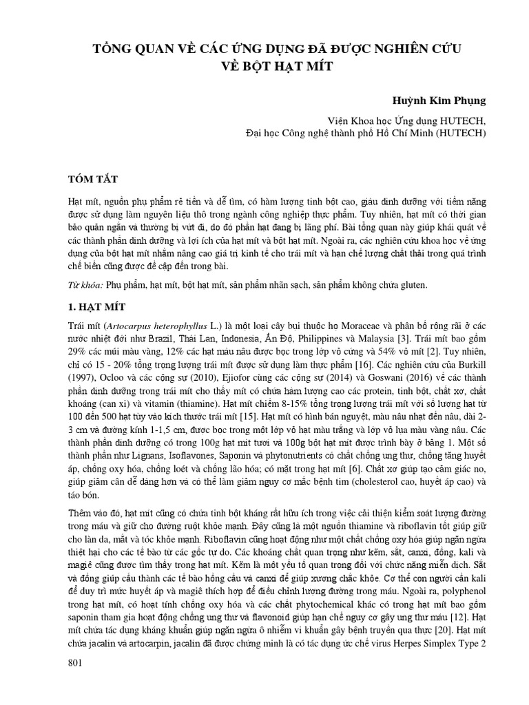 123doc Tong Quan Ve Cac Ung Dung Da Duoc Nghien Cuu Ve Bot Hat Mit | PDF