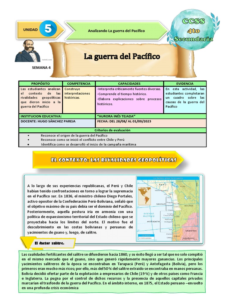 Actividad CCSS 4°-Semana 4 Uni 5 | Descargar gratis PDF | Operaciones ...