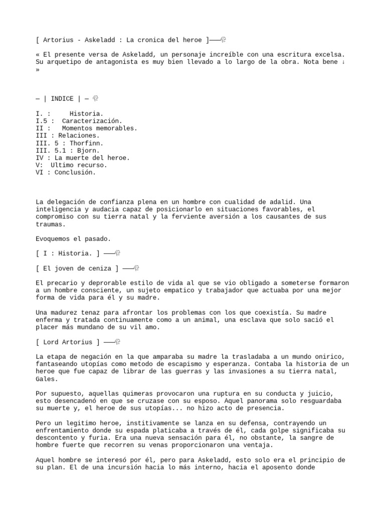 Artorius - Askeladd - La Cronica Del Heroe | PDF | Poesía | Clásicos