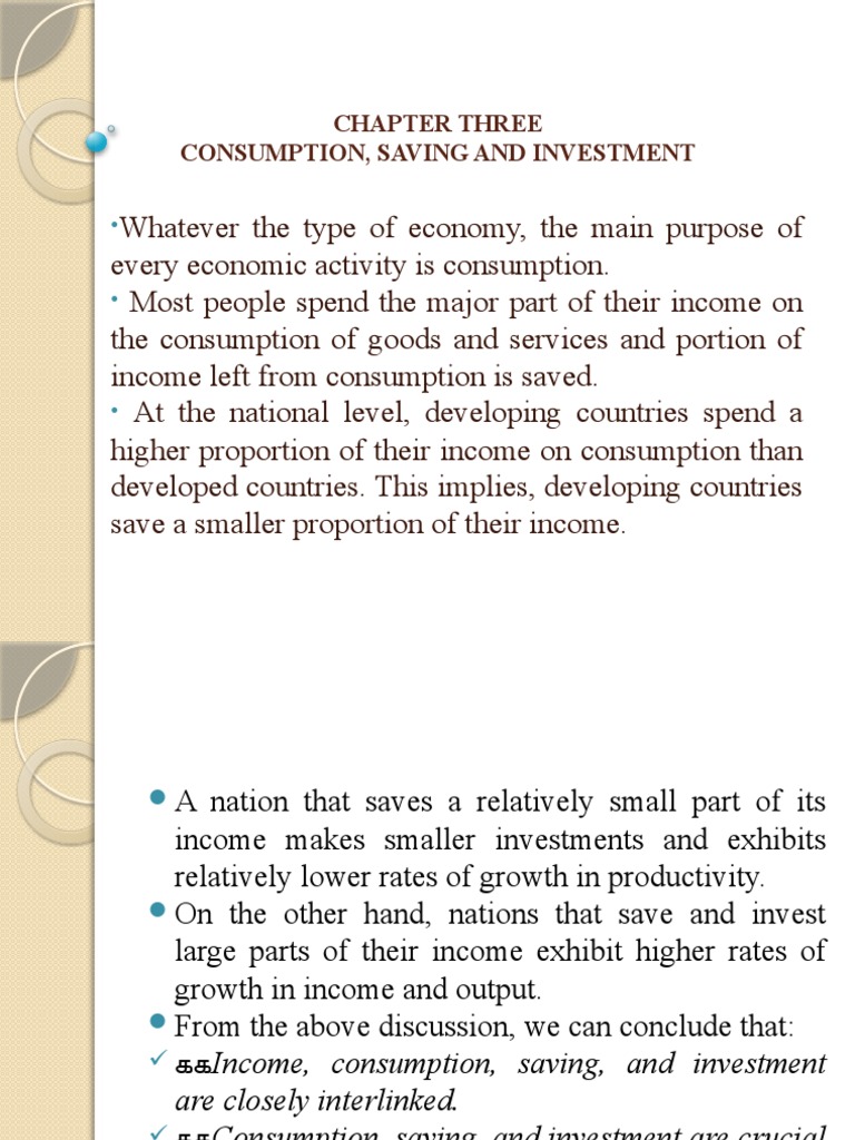 Chapter 3 | PDF | Consumption (Economics) | Saving