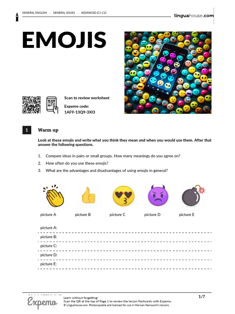Emojis in Advanced English Classes | PDF | Communication | Linguistics