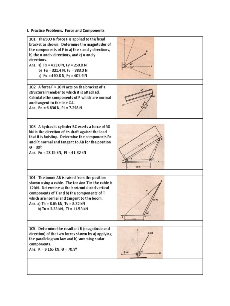 1 Force and Components | PDF | Force | Euclidean Vector