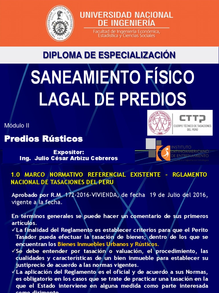 Curso Peritaciones de Predios Rusticos CTTP - Uni - Dic. 2016 - 2do ...