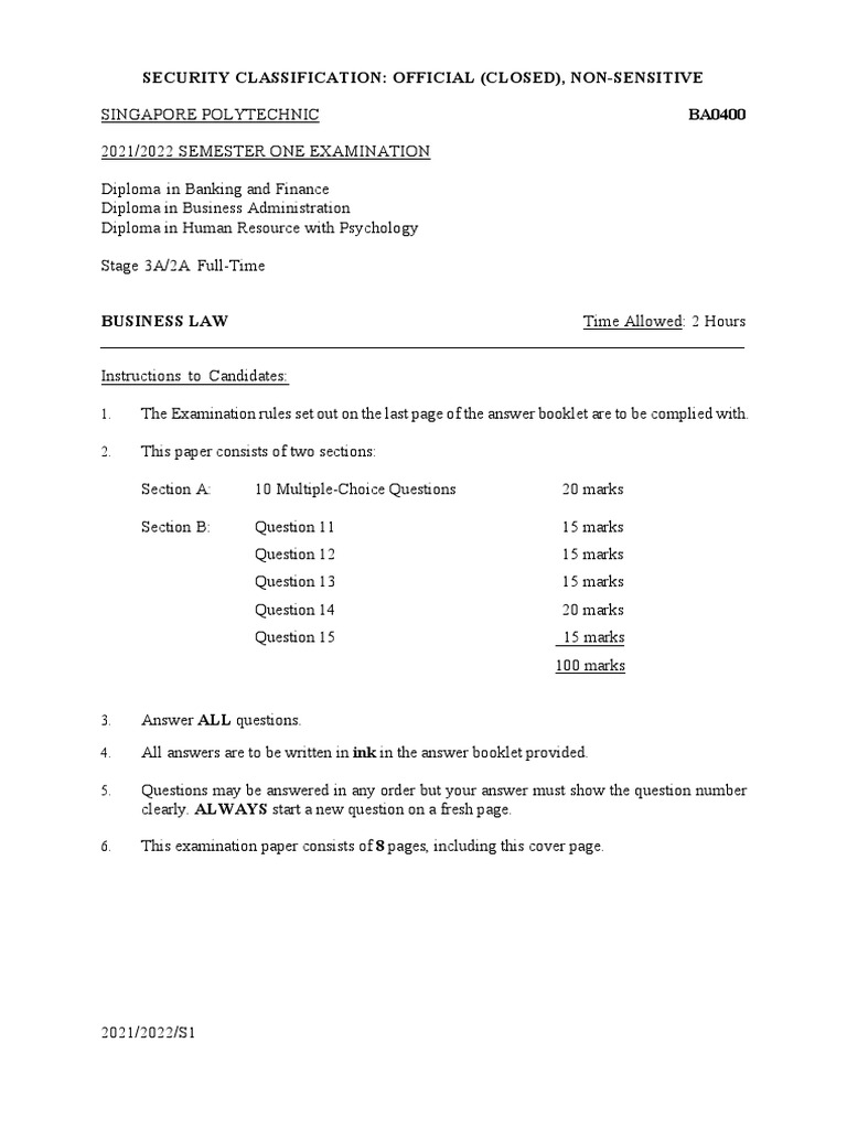 Ba0400 21-22 1 | PDF | Copyright Infringement | Negligence