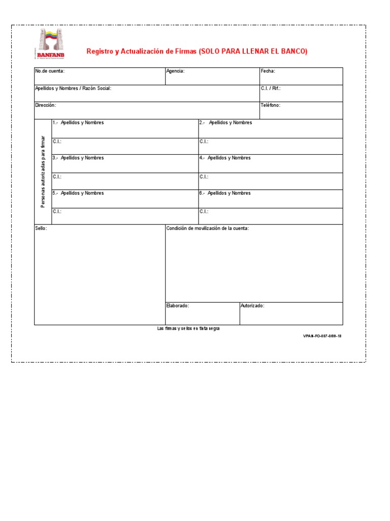 (Ejemplo 2) Registro de Firmas | PDF
