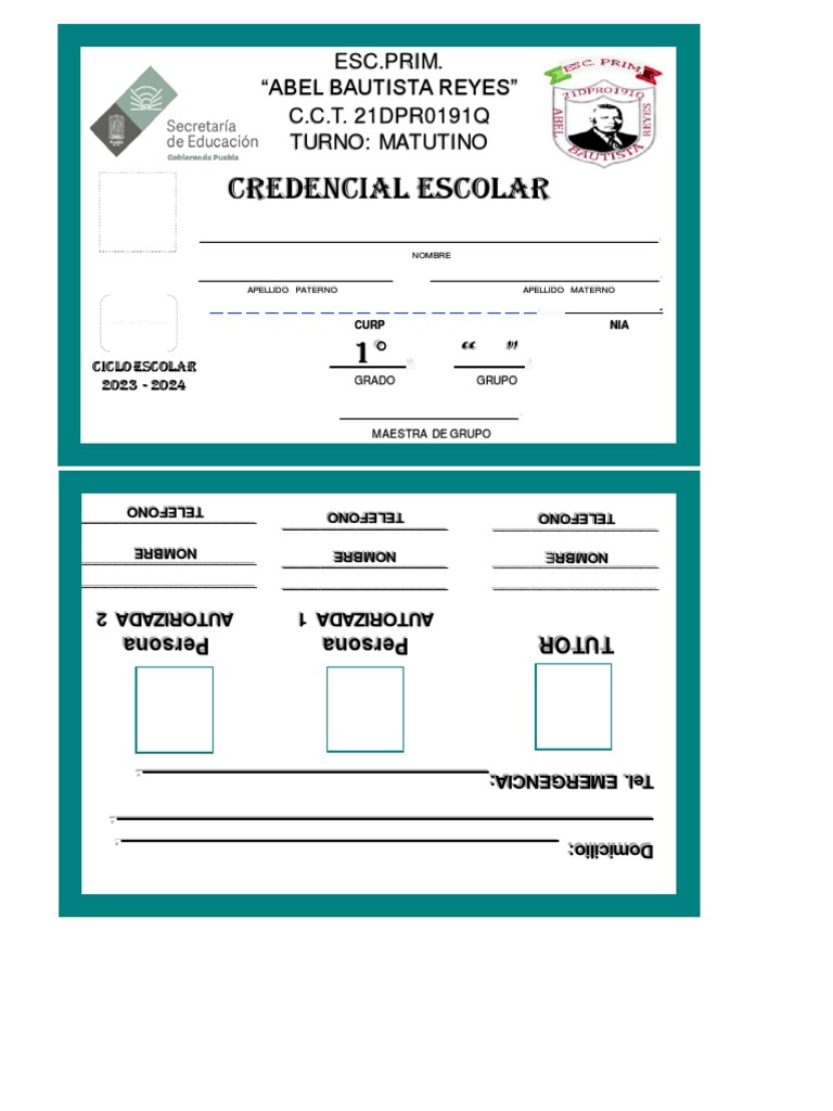 Credencial Escolar | PDF