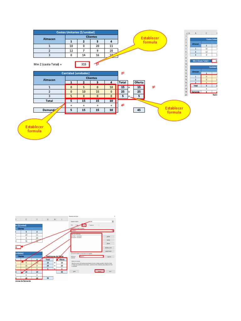 Ejemplo Solver Transporte | PDF