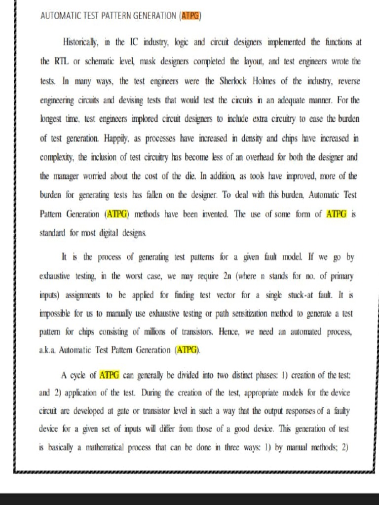 ATPG | PDF | Computing | Computer Science