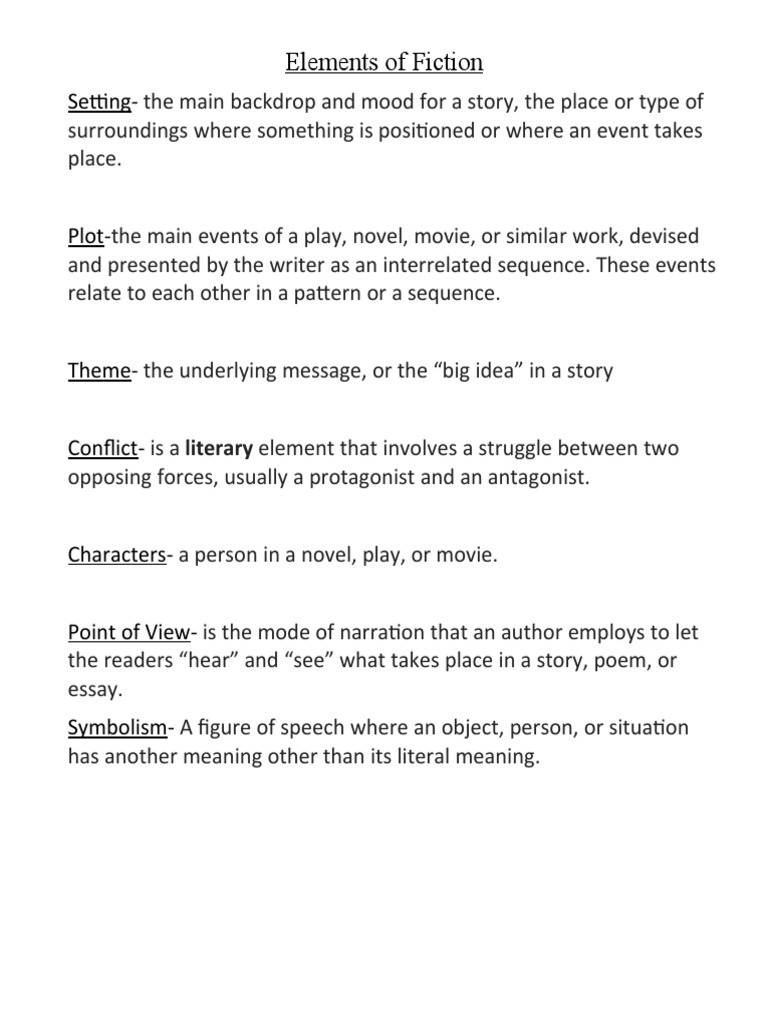 Elements of Fiction | PDF