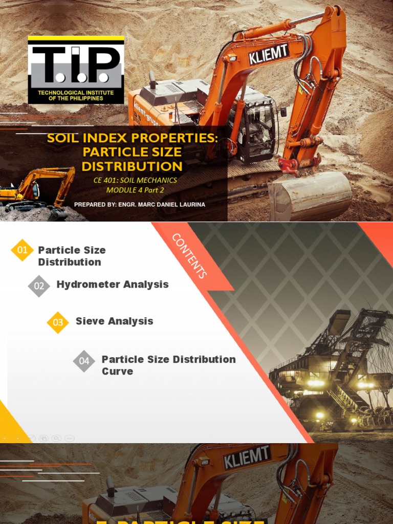 Module 4 - Soil Index Properties Part 2 - Particle Size Distribution | PDF
