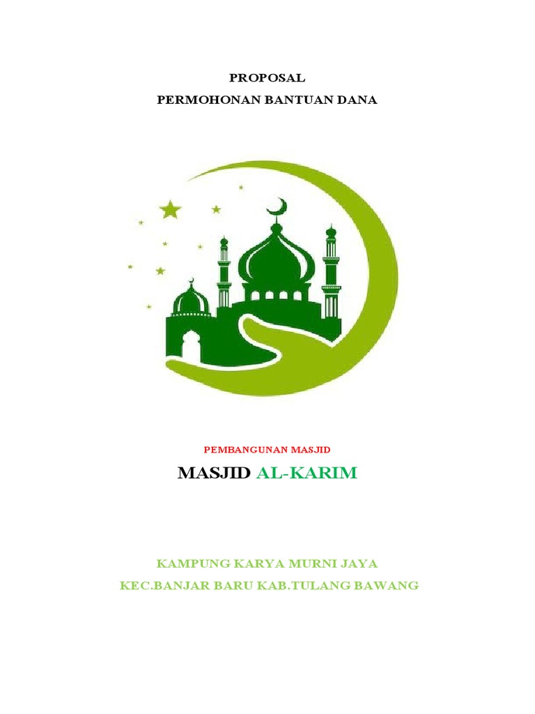Permohonan Dana Pembangunan Masjid Al-Karim | PDF