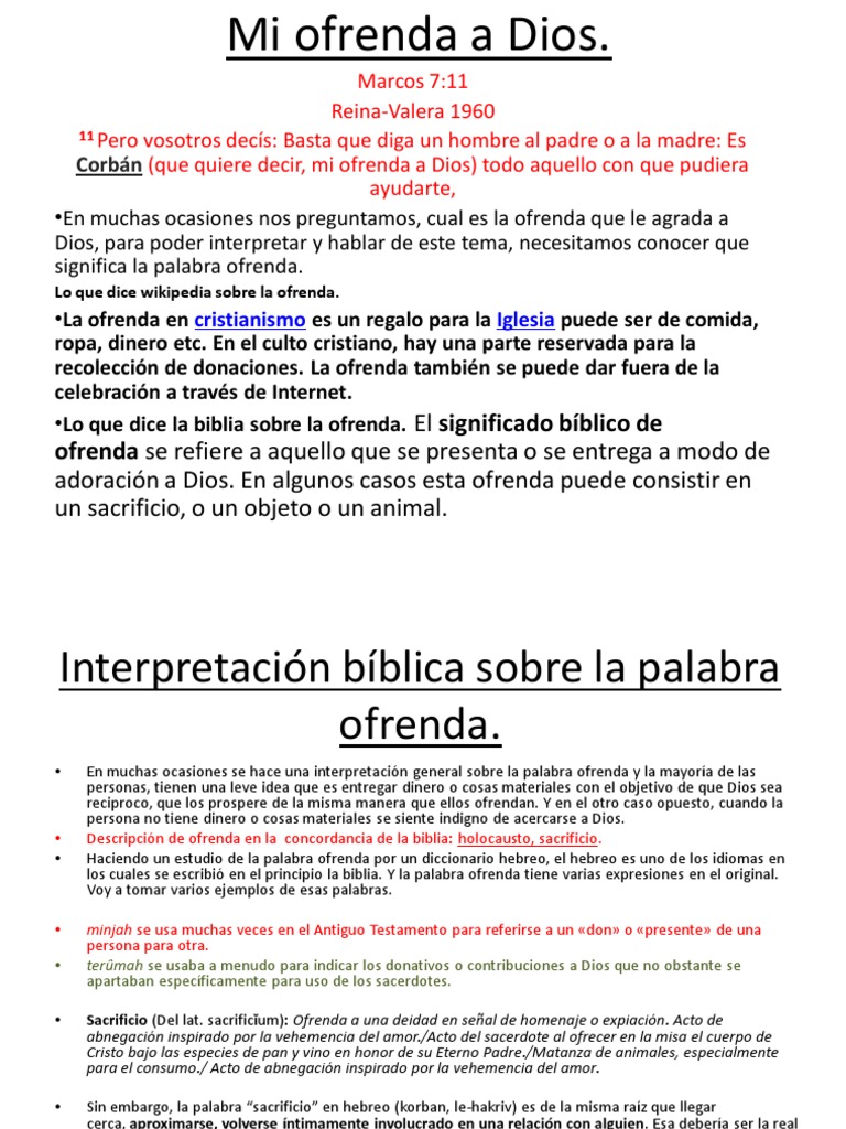 Mi Ofrenda A Dios | Descargar gratis PDF | Teología | Creencia religiosa y doctrina
