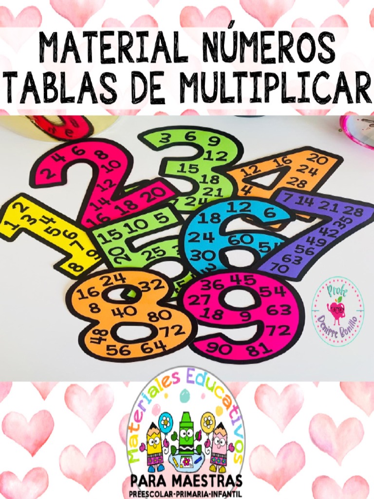 Láminas de Números Con Tablas de Multiplicar Recop - 230827 - 090425 | PDF