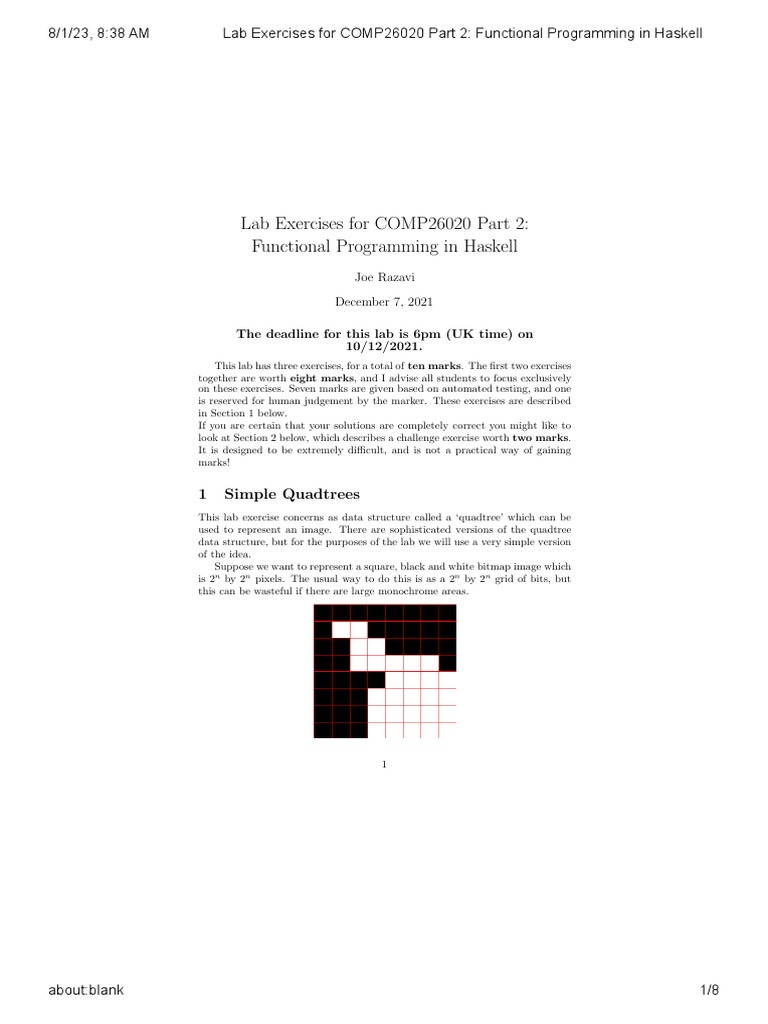 Functional Programming in Haskell Lab Exercise | PDF Functional Programming in Haskell Lab Exercise | PDF