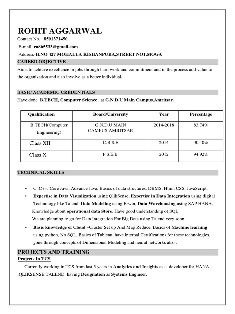 Resume Rohit | PDF | Conceptual Model | Systems Science