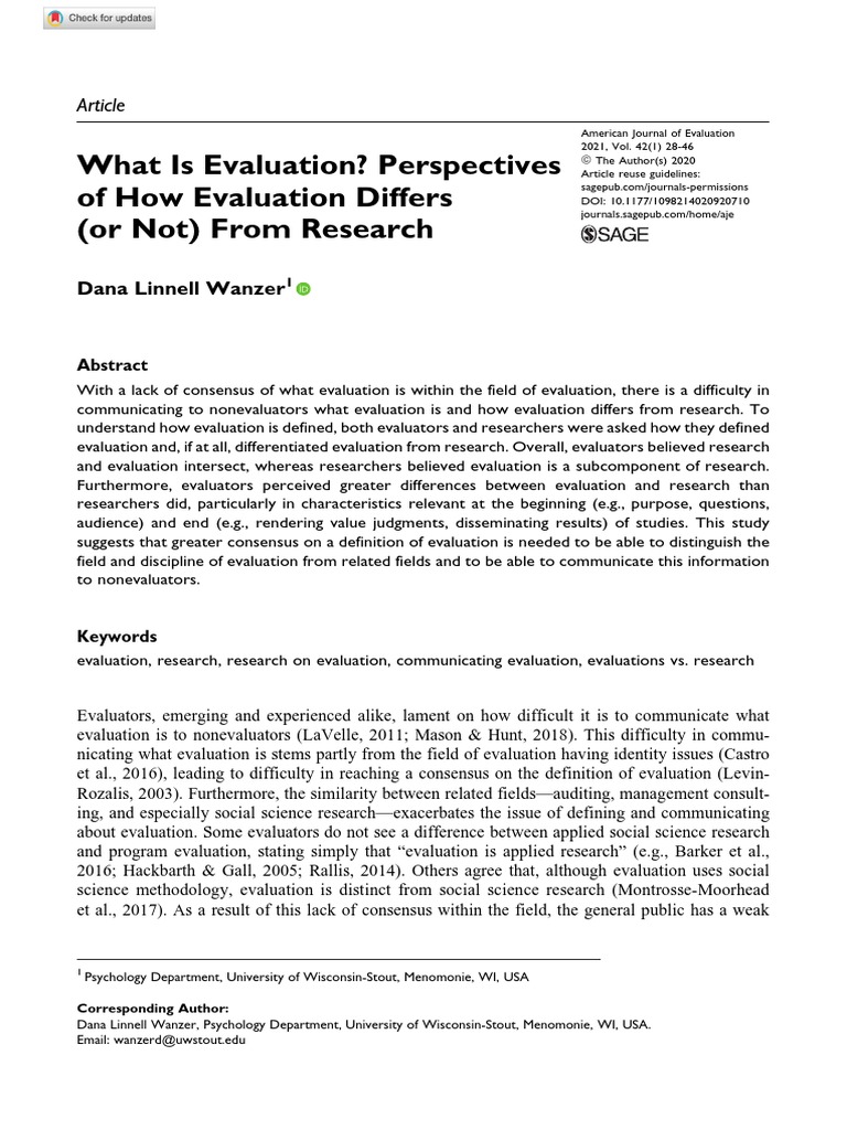 Understanding Evaluation vs. Research | PDF | Evaluation | Program Evaluation