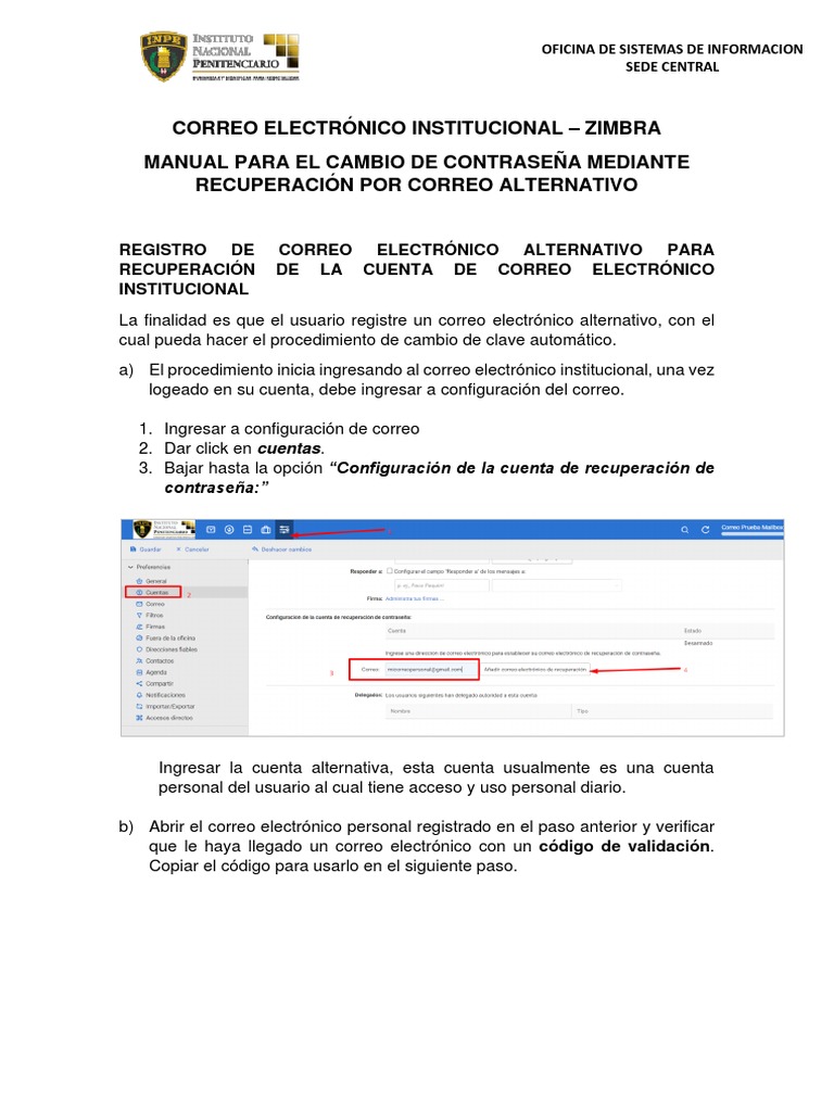 Manual Usuario Correo Zimbra | PDF