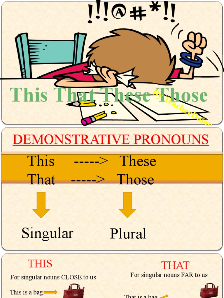 This That These Those 1 | PDF | Plural | Linguistic Morphology