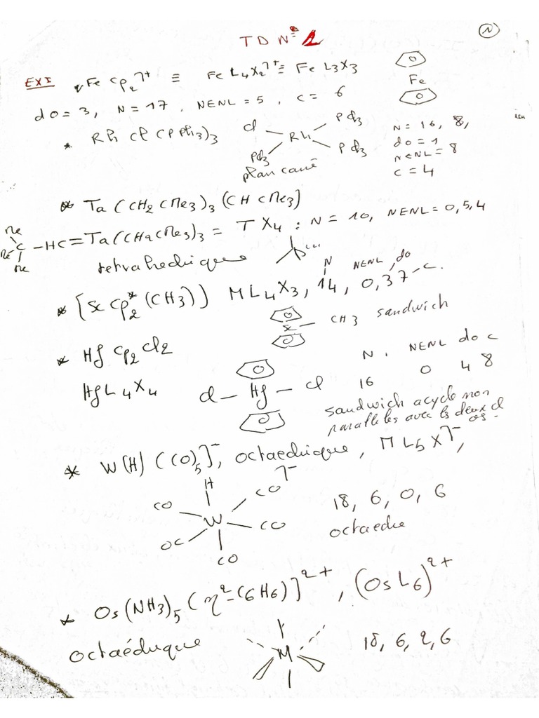 Correction TD N°1 Organométallique | PDF