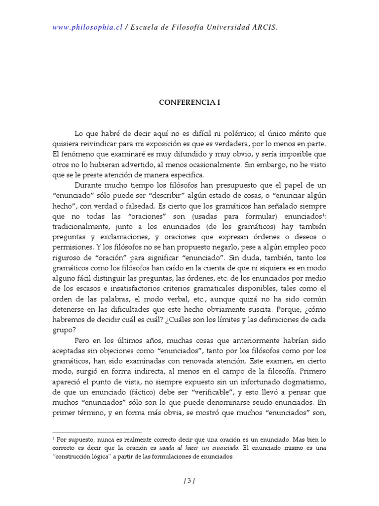 Austin, Cómo Hacer Cosas Con Palabras | PDF Austin, Cómo Hacer Cosas Con Palabras | PDF