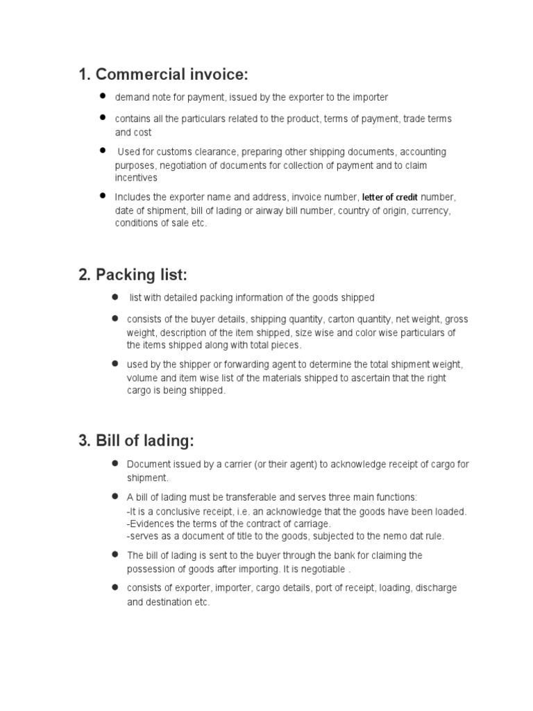 Export Docs For RMG | PDF | Bill Of Lading | Economies