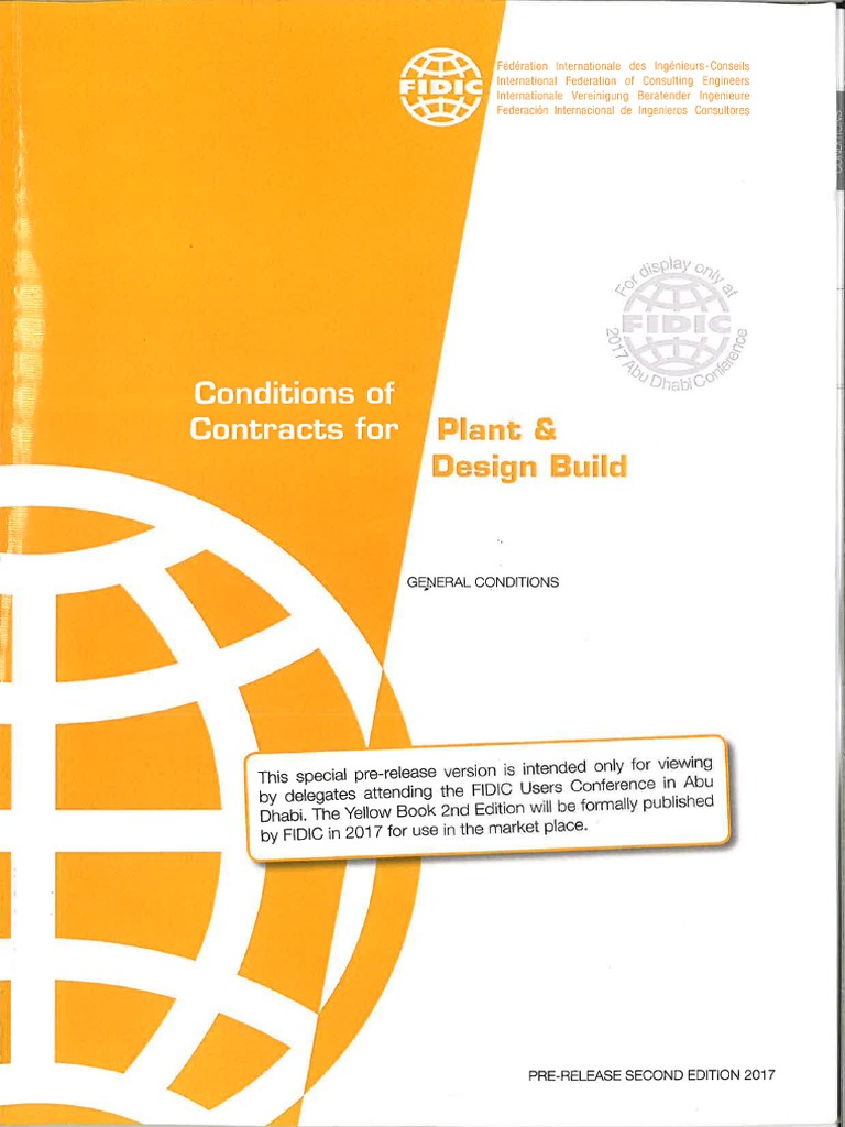 2017 Fidic Yellow Plant Design Build Pre Release Pdf