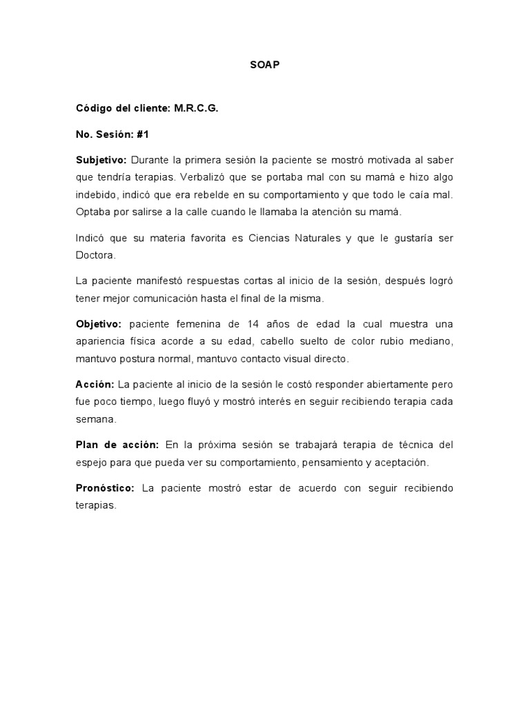 Soap | PDF | Paciente