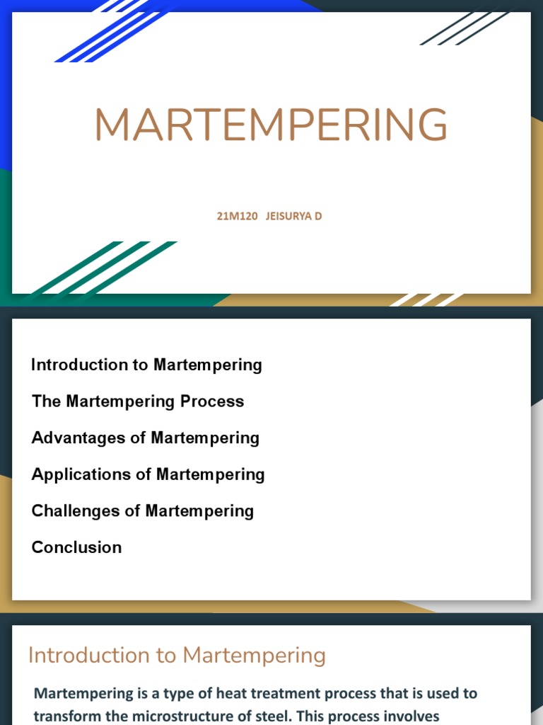MARTEMPERING | PDF | Heat Treating | Steel