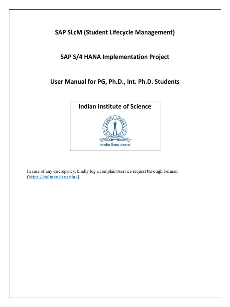 SAP SLCM UM PG PHD IntPhD Students | PDF | Doctor Of Philosophy ...