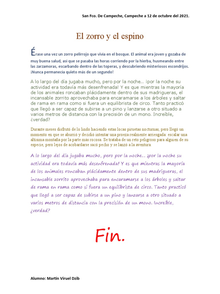 El Zorro y El Espino | PDF
