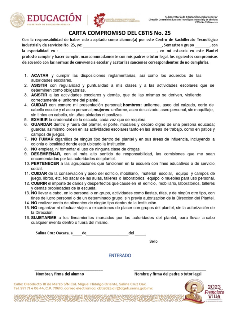 Reglamento Cbtis 25 | PDF