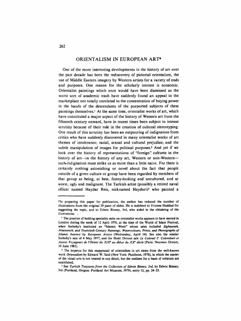 Orientalism in European Art | PDF | Orientalism