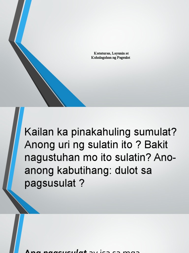 Pagsulat 1 | PDF