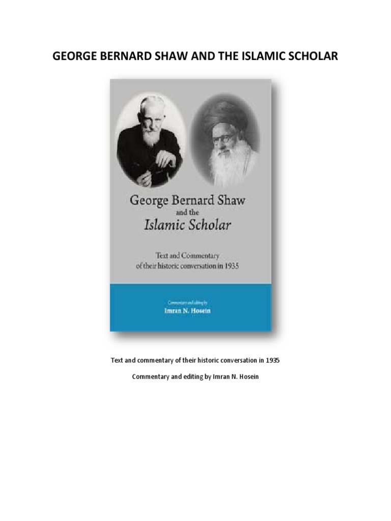 George Bernhard Shaw and The Islamic Scholar - Sheikh Imran Hosein | PDF