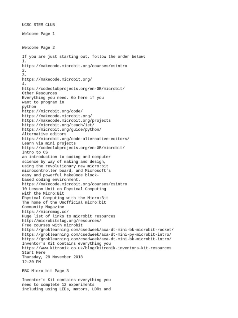 Micro:bit Programming Resources Guide | PDF | Accelerometer | Computing