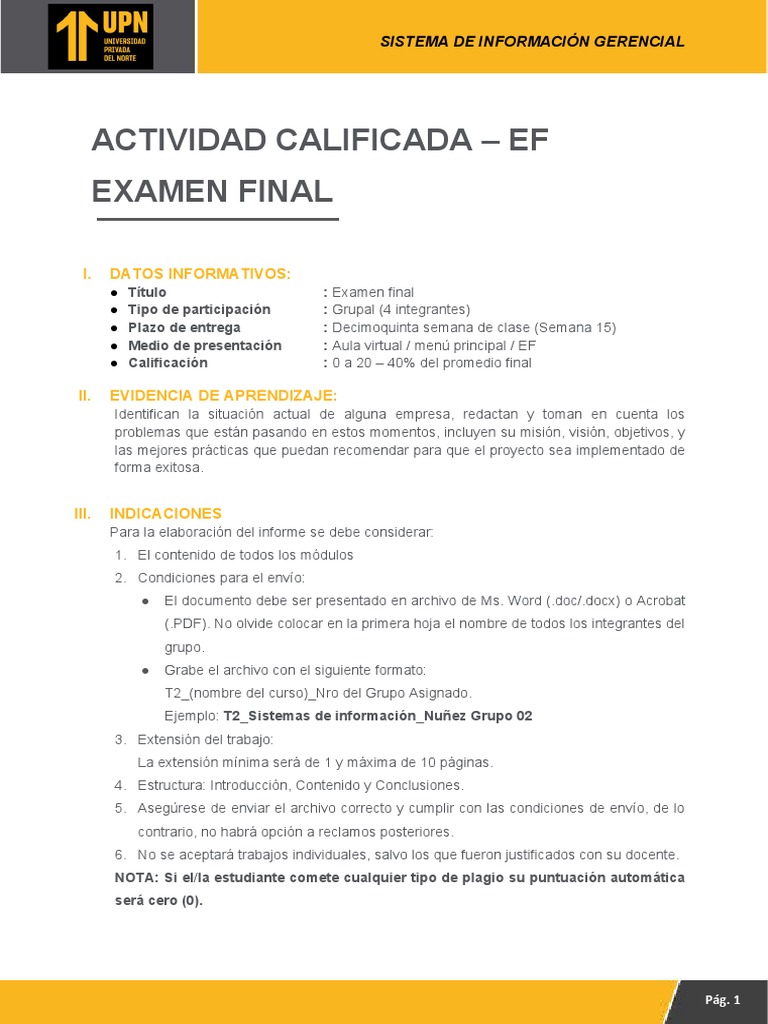 RESPUESTA A LA PREGUNTA NRO 2 .EF SIST INF GERENCIAL | PDF | Business | Planificación de ...