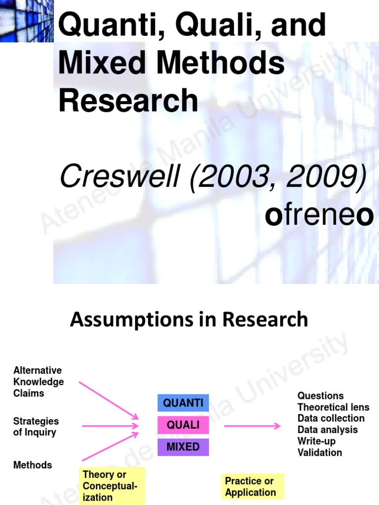 1 Quanti Quali Mixed | PDF | Quantitative Research | Statistics