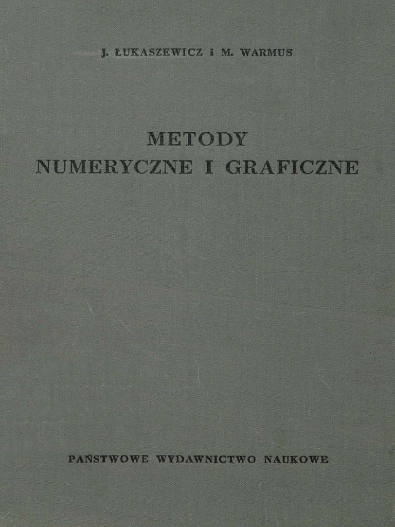 Metody Numeryczne I Graficzne PDF | PDF