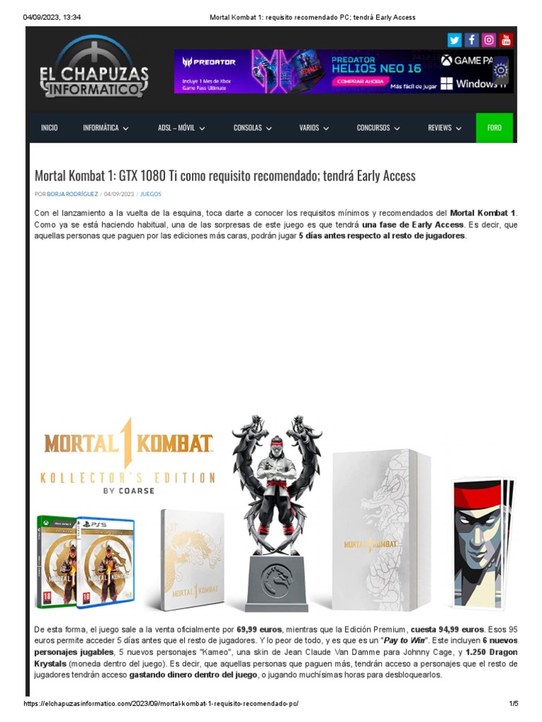Mortal Kombat 1 | PDF