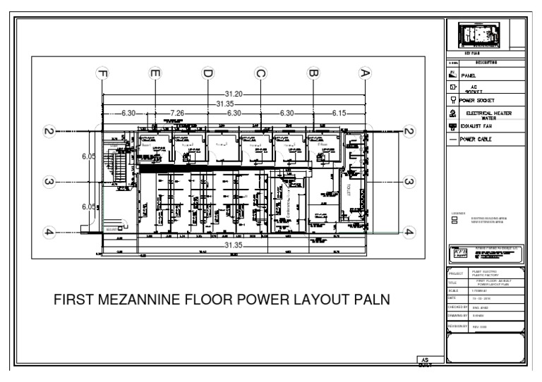 First Mezannine Floor Power Layout Plan (As Built) | PDF