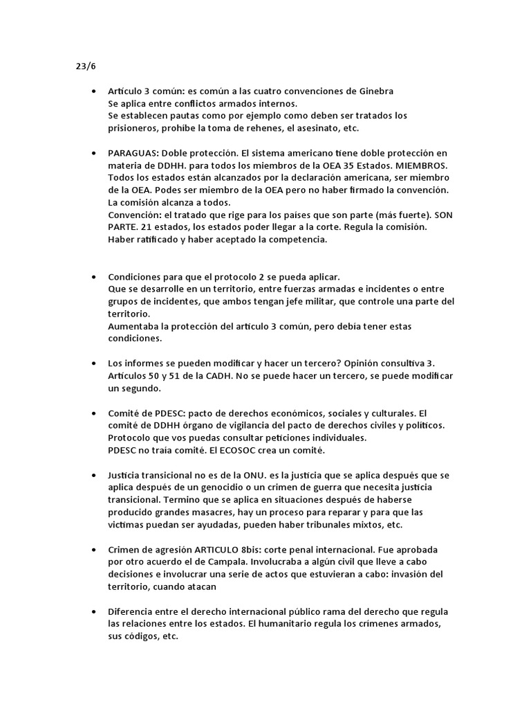 Derechos Humanos Preguntas Repaso | PDF | Convenio europeo de derechos ...