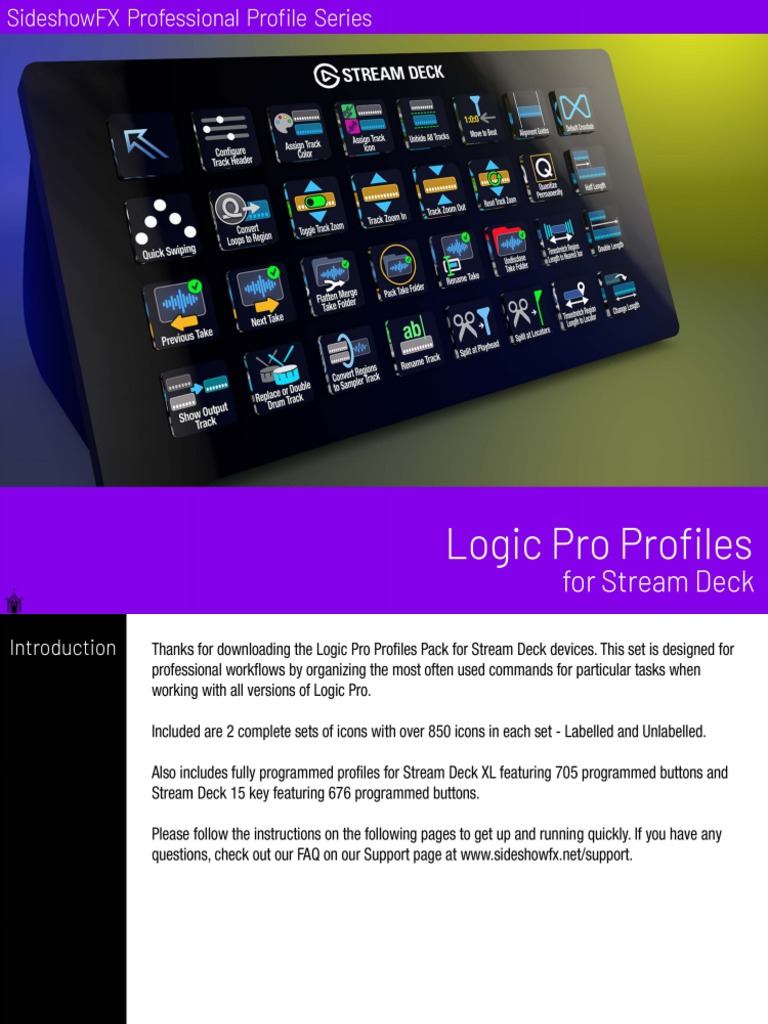 Logic Pro Profiles For StreamDeck | PDF | Travel